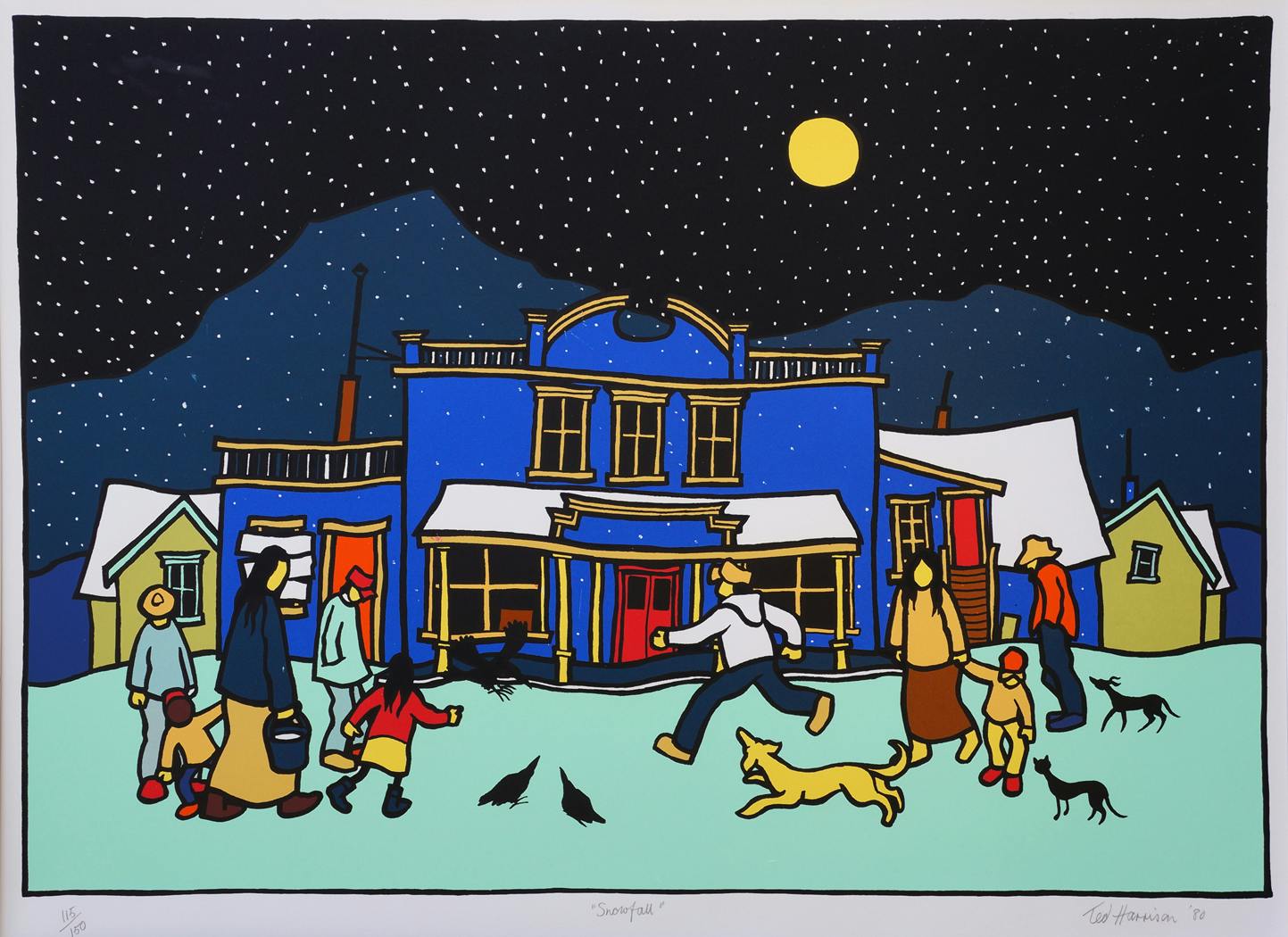 Snowfall 115/150, Ted Harrison | 1980 | Mayberry Fine Art