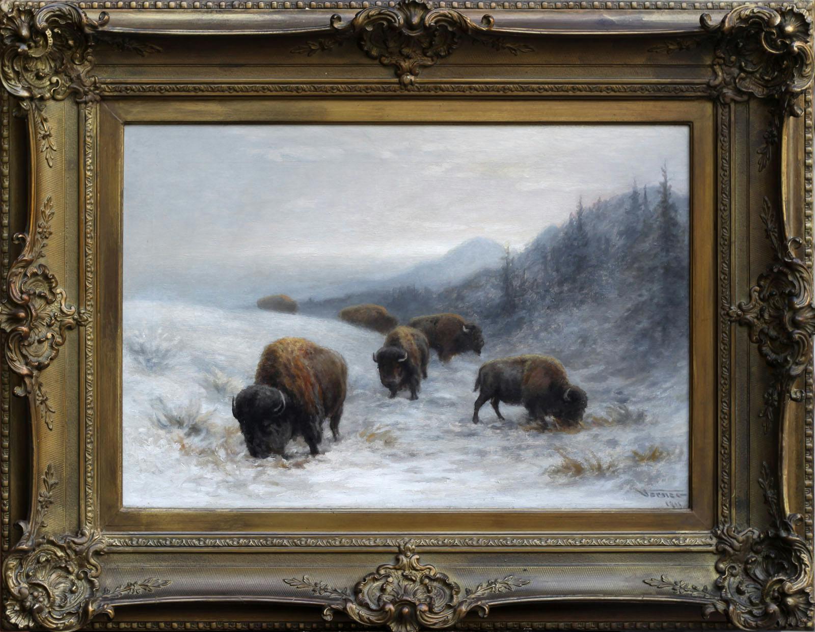 Winter Grazing, Frederick Arthur Verner | 1911 | Mayberry Fine Art