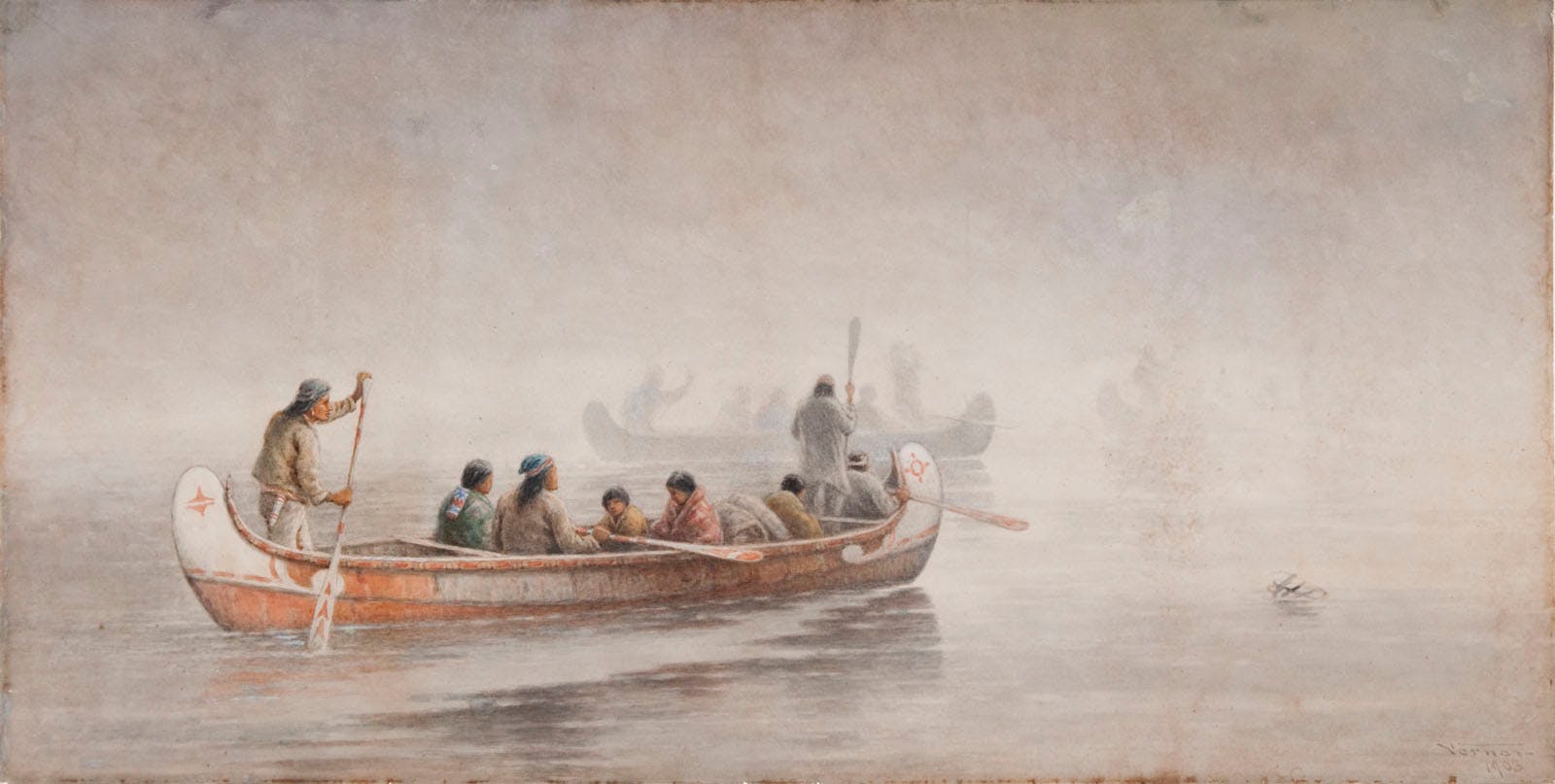 Indians in Canoes, Frederick Arthur Verner | 1903 | Mayberry Fine Art